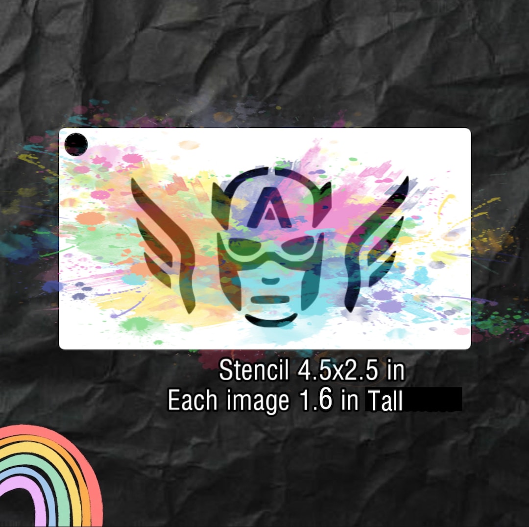 Super Captain Face Painting Stencil - Etsy