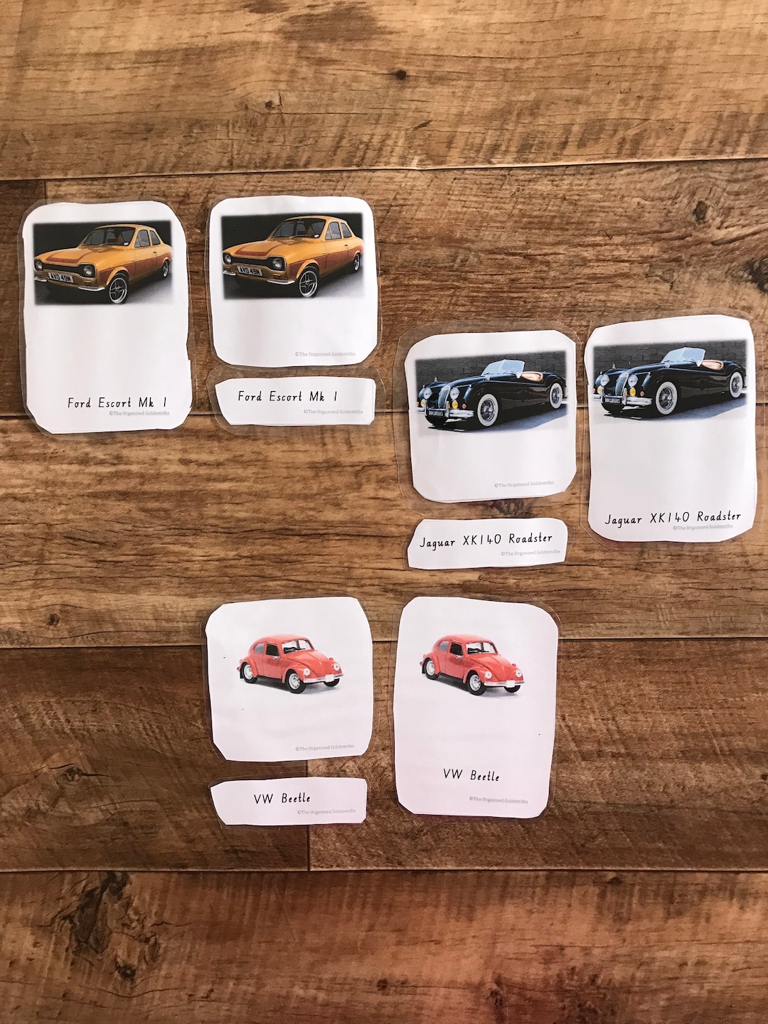 Montessori Inspired 3-part Cards - Cars - Vintage - Motor - Educational ...