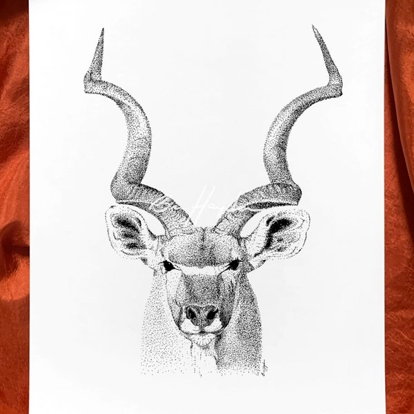 Kudu Drawing - Etsy