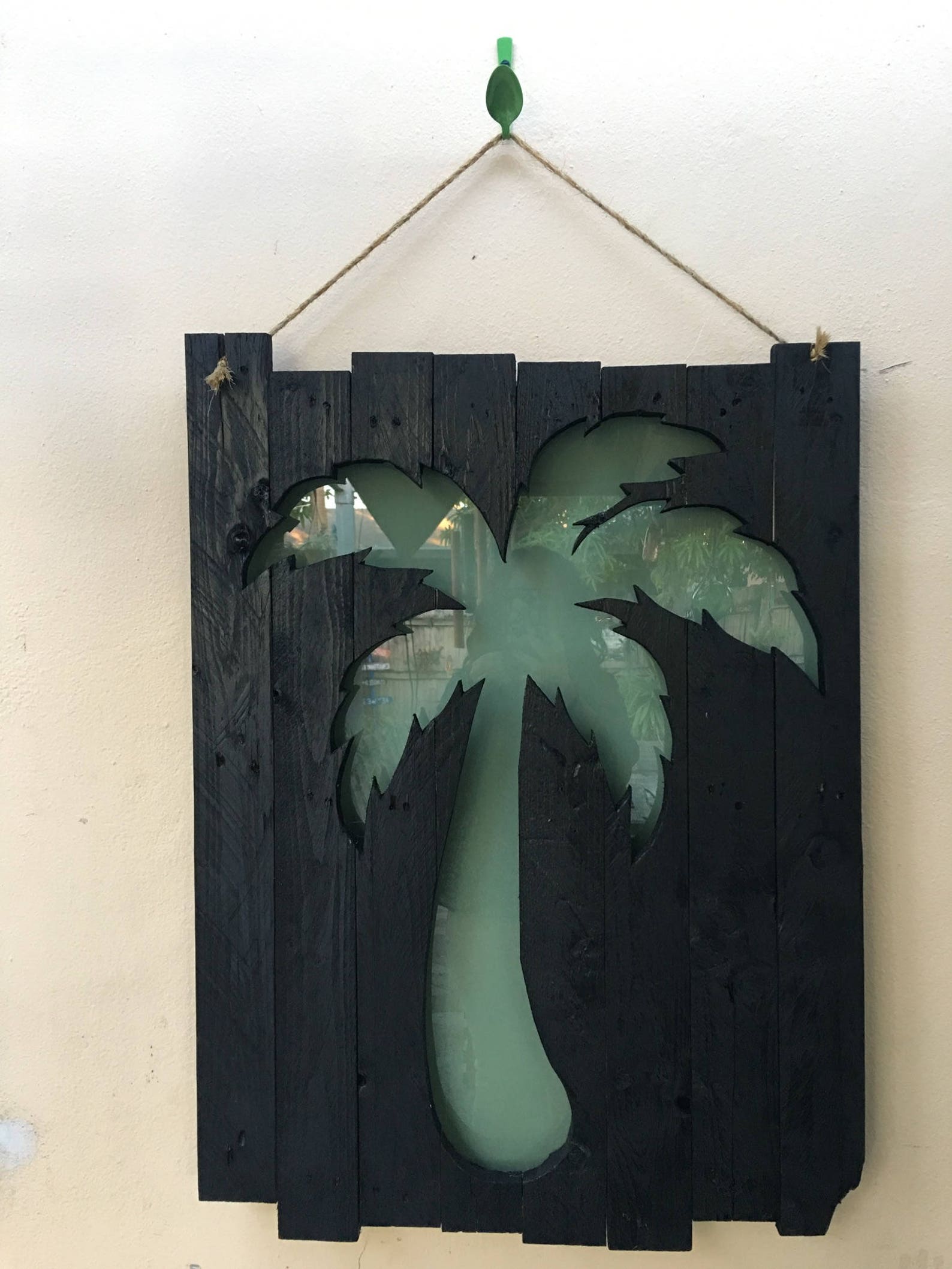 Pallet Wood Palm Tree Sign Lighted Reclaimed Wood Recycled - Etsy