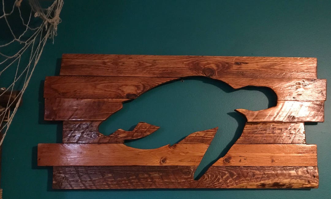 Pallet Wood Sea Turtle Sign Distressed Wood Reclaimed Wood Sign Lighted ...