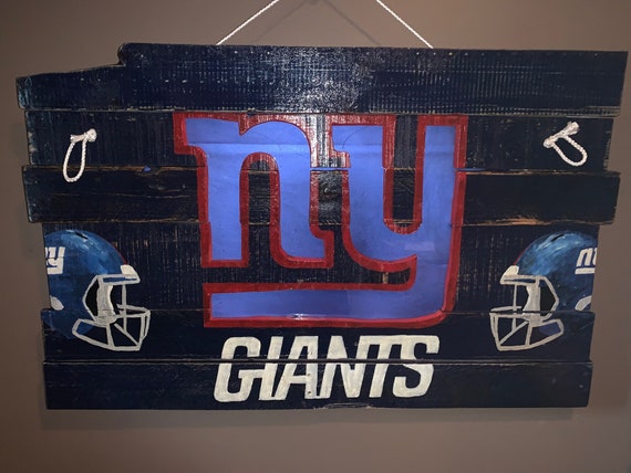 NY Giants Pallet Wood Sign Football Team Sign New York Giants | Etsy