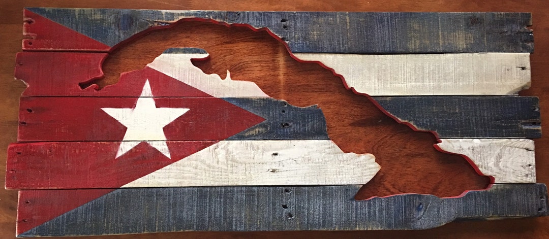 Custom Cuban Country and Flag Pallet Wood Sign Country Shaped Signs - Etsy