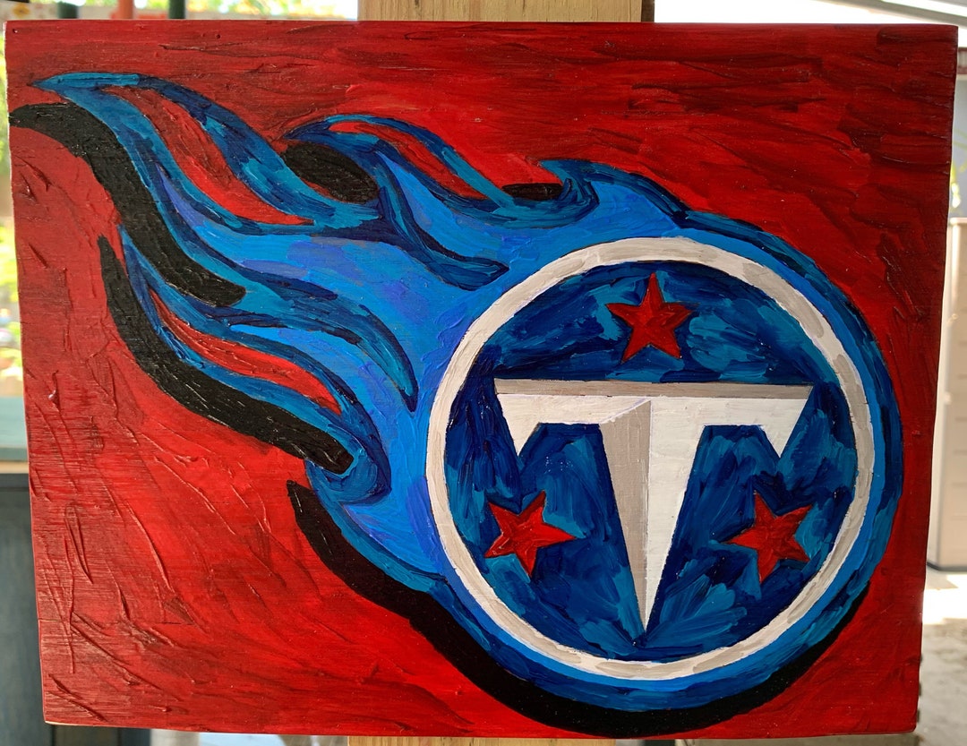 Tennessee Titans Logo Reclaimed Wood Pallet Wood Painting Recycled Wood ...