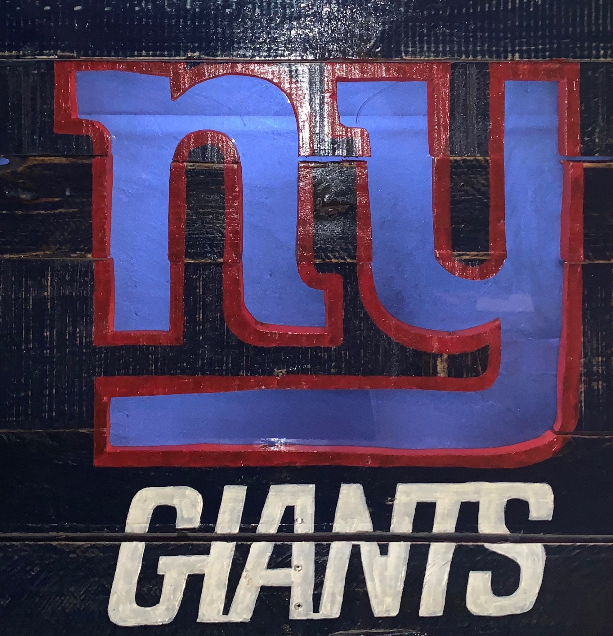 NY Giants Pallet Wood Sign Football Team Sign New York Giants Team Sign ...