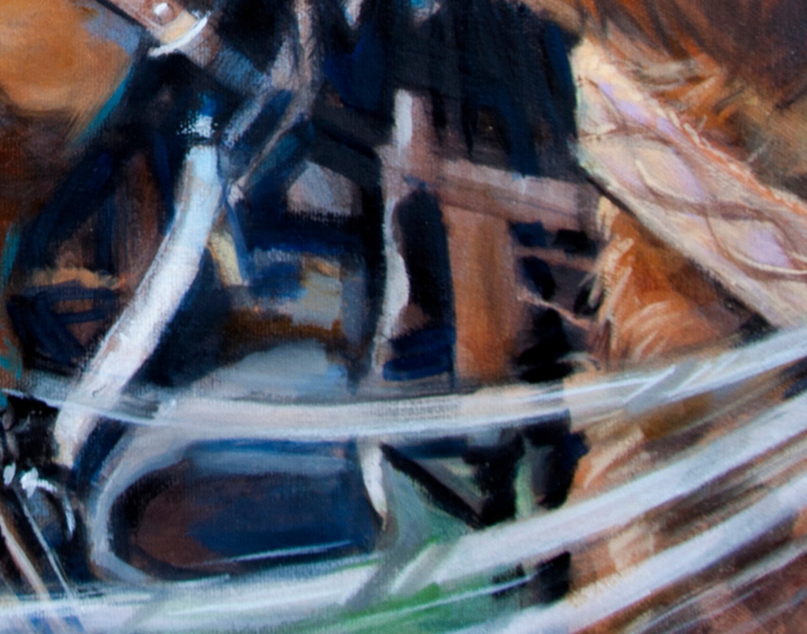 Giclée Print "pony Express" - From an Original 16" X 20" Oil & Acrylic ...