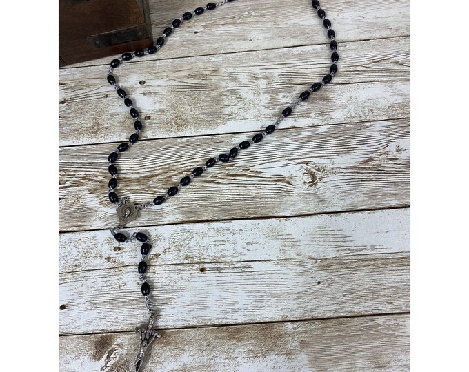 Rosary Crucifix Knights of Columbus Vintage Catholic Religion Black ...
