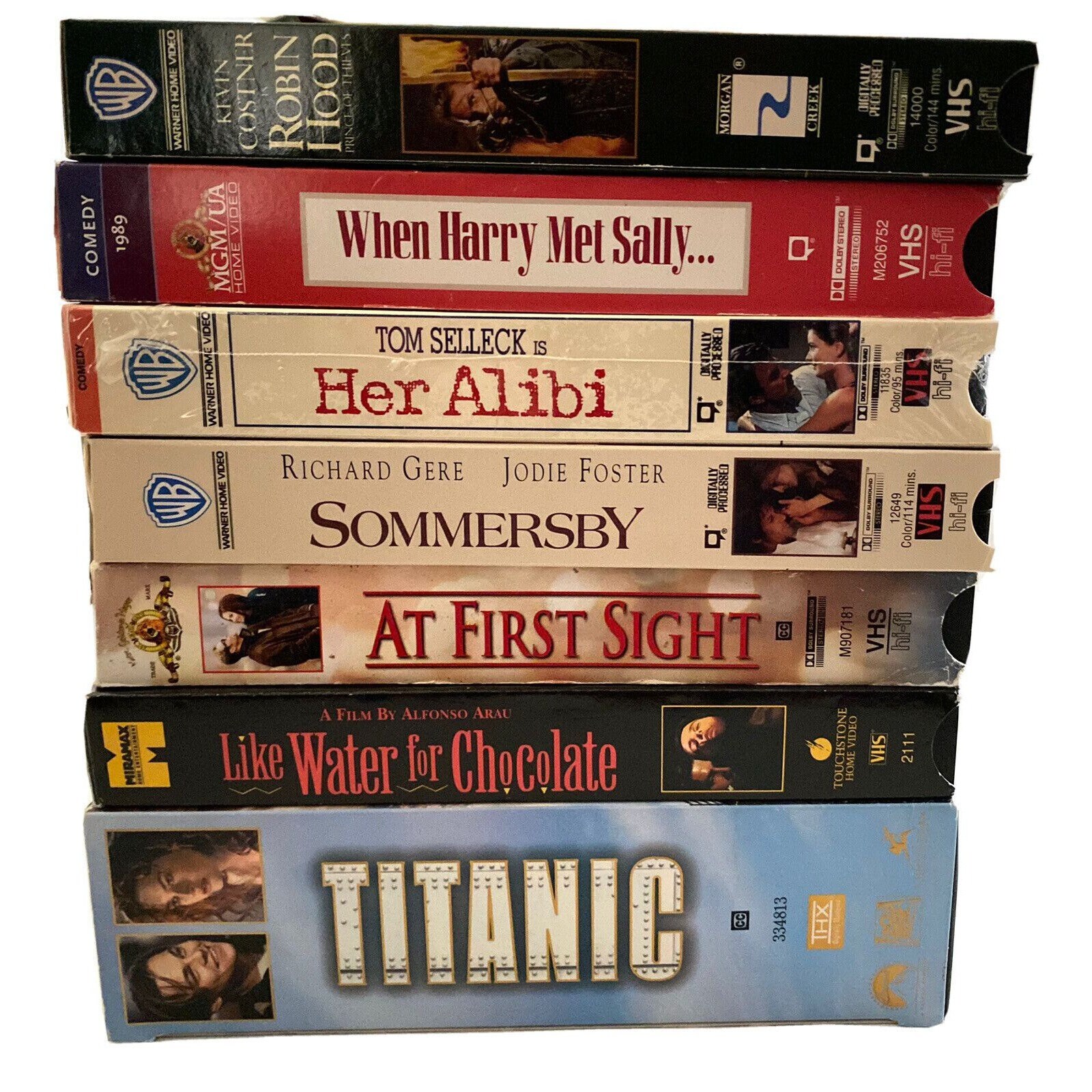 Lot 8 VHS Movies Romance Rom Com Adventure Titanic Robin Hood Gere - Etsy