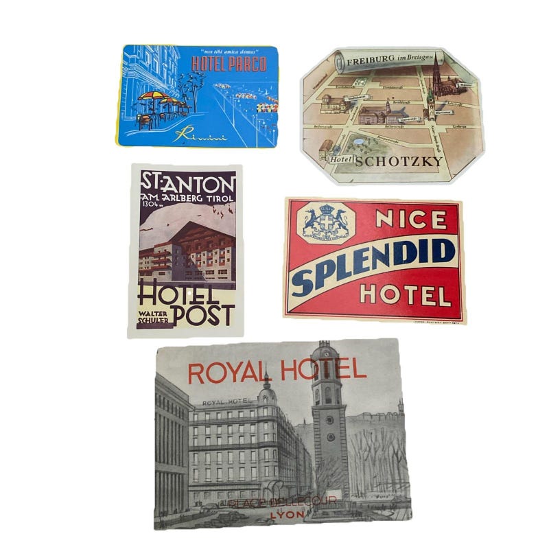 Hotel Luggage Labels - Etsy