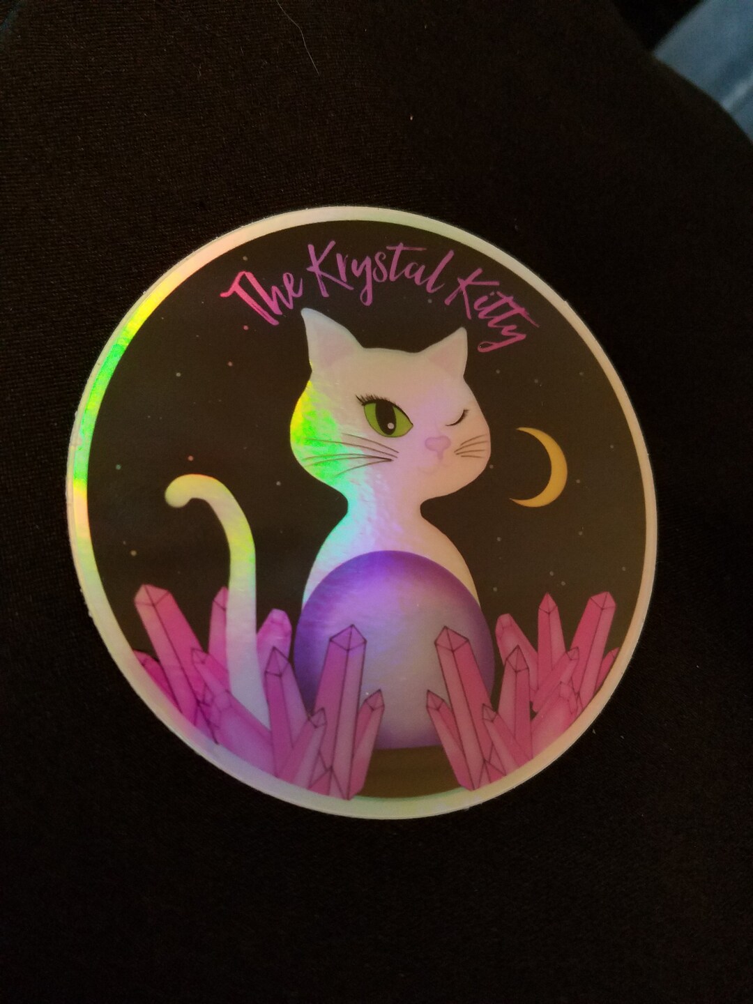 The Krystal Kitty Decal or Magnet Holographic Sticker Cat - Etsy