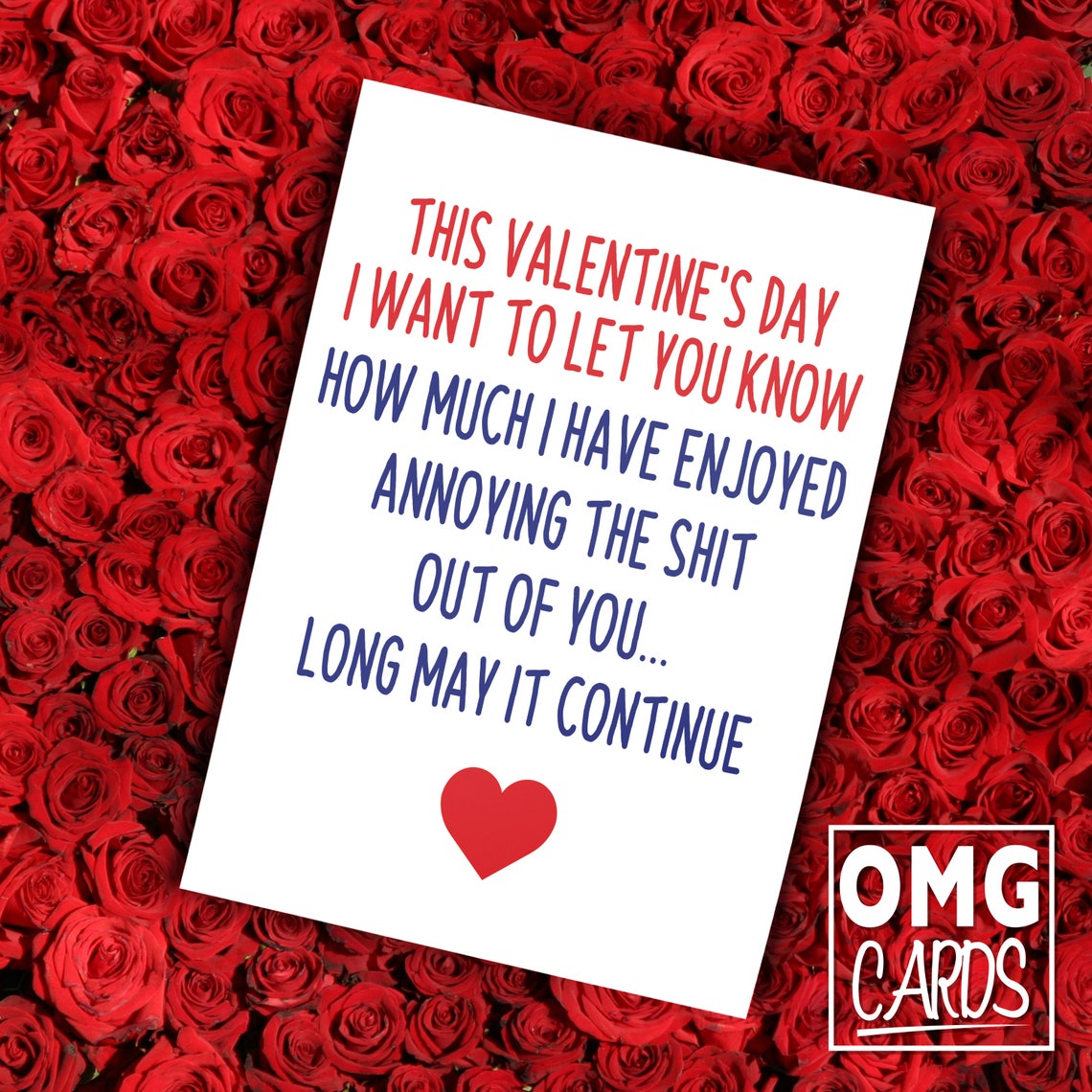Rude Valentine's Card - This Valentine's Day Annoying the Shit Out of ...