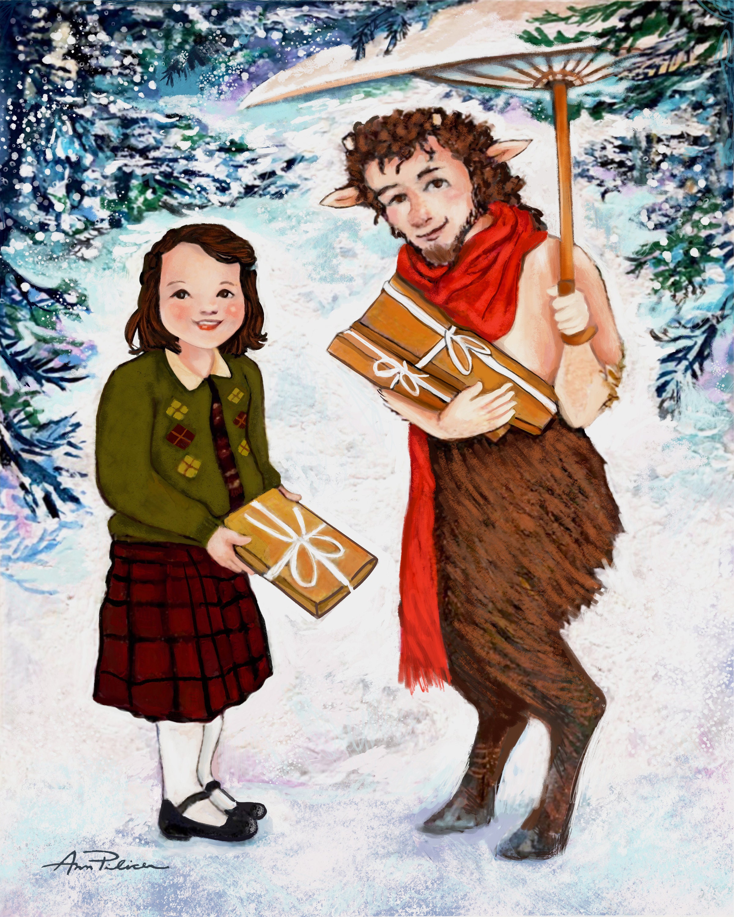 Lucy and Mr. Tumnus 8x10 Print only | Etsy
