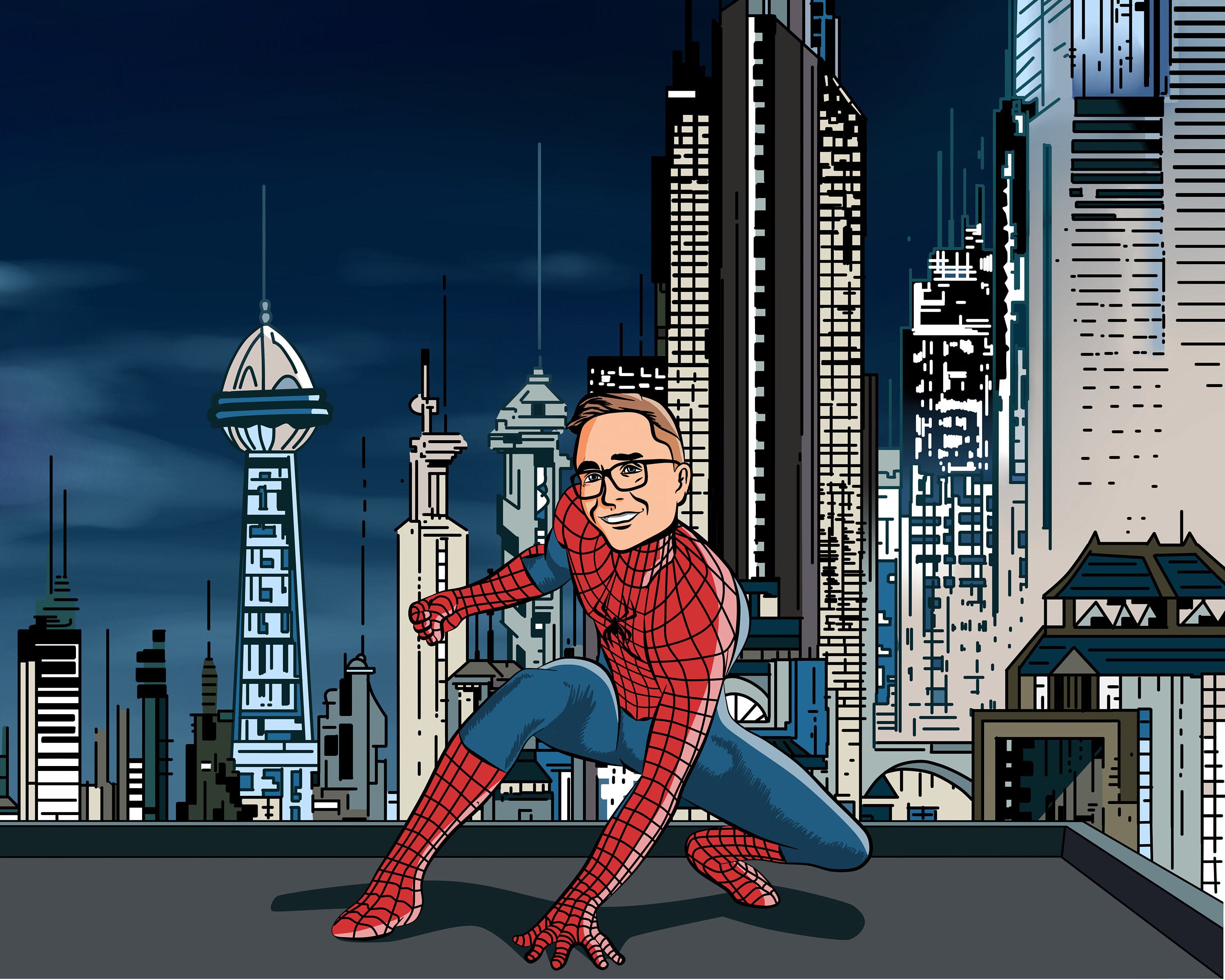 Superhero Portrait From Your Photo. Custom Superhero Portrait. | Etsy