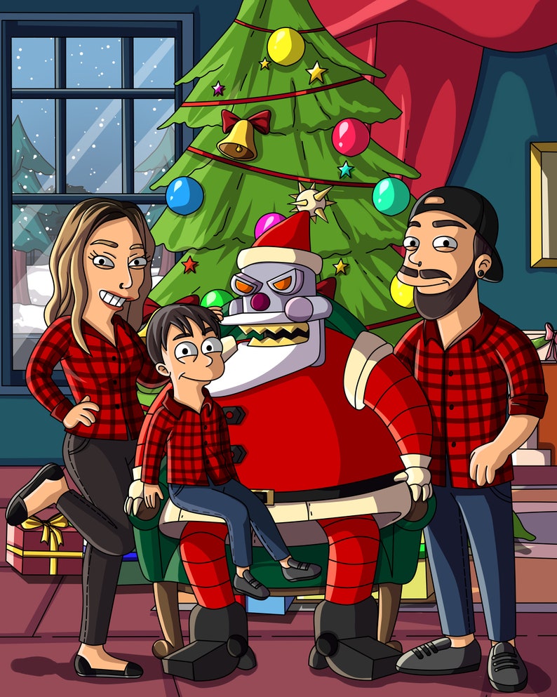 Cartoon Custom Portrait From Photo Custom Portrait - Etsy