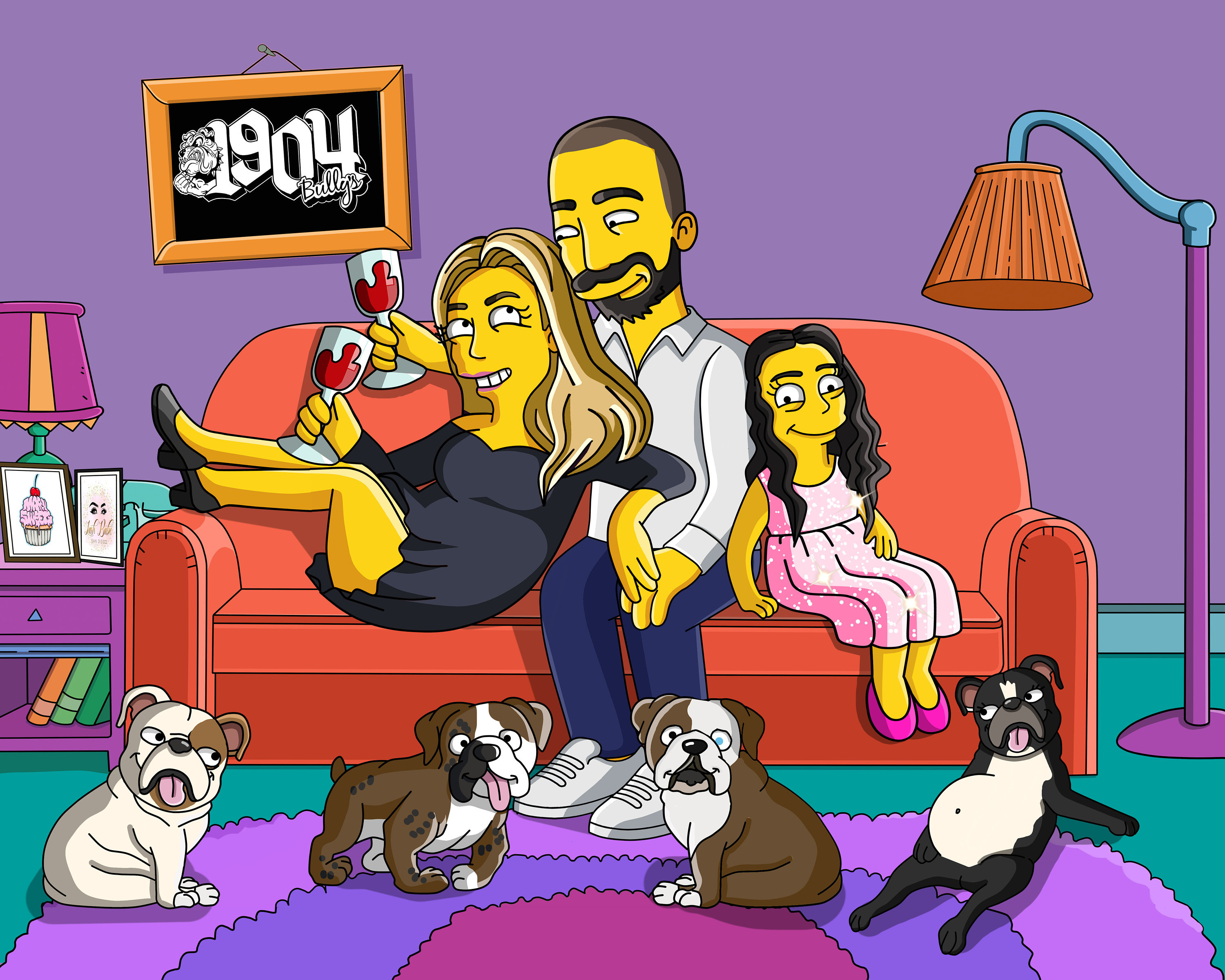 Digital Art & Collectibles Custom Yellow Character FAMILY Portrait ...