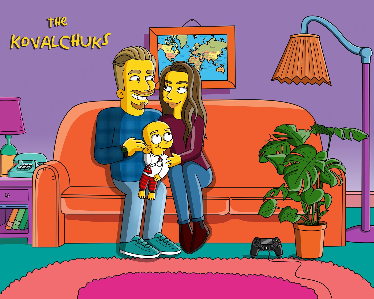Become Yellow Characters Yellow Custom Family Portrait. - Etsy