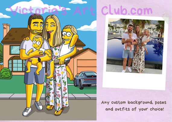 I'll Redraw Your Photo in Any Cartoon Style Cartoonizer | Etsy