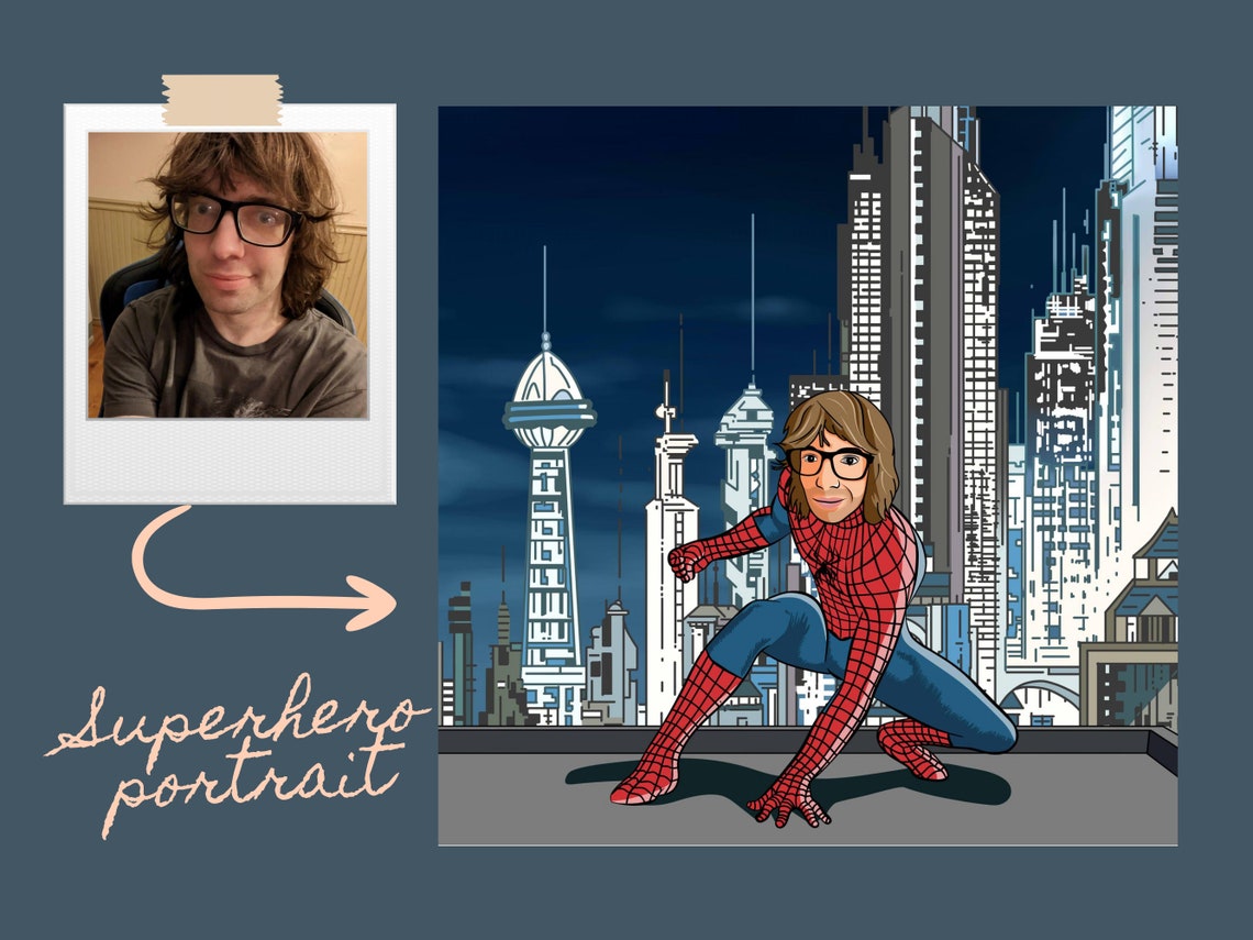 Superhero Portrait From Your Photo. Custom Superhero Portrait. - Etsy