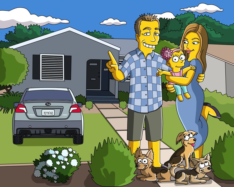 Your Own Apartment in Cartoon Style. Get Drawn on Your Home - Etsy