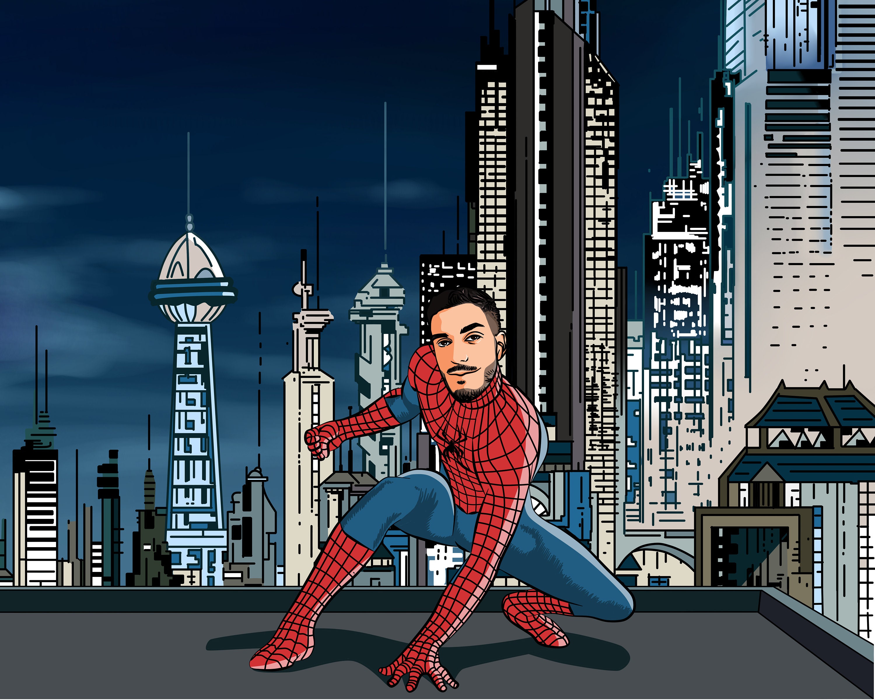 Superhero Portrait From Your Photo. Custom Superhero Portrait. | Etsy