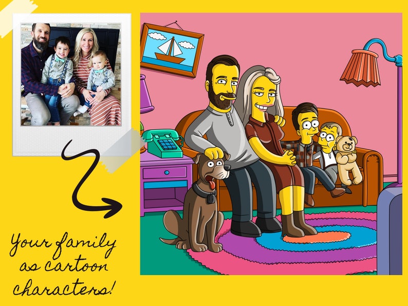 Custom Yellow Portrait With Any Custom Background Amazing | Etsy