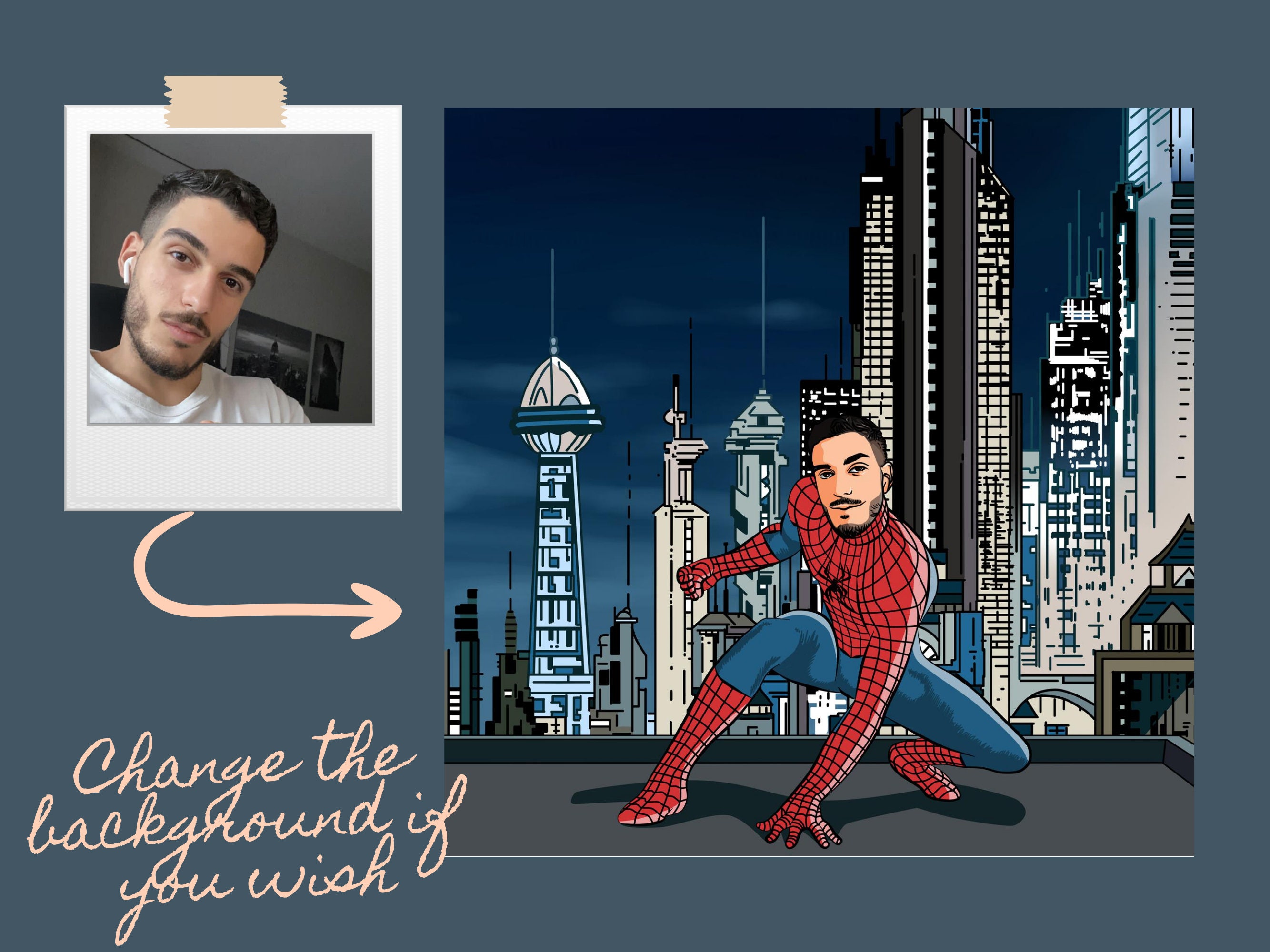 Superhero Portrait From Your Photo. Custom Superhero Portrait. - Etsy