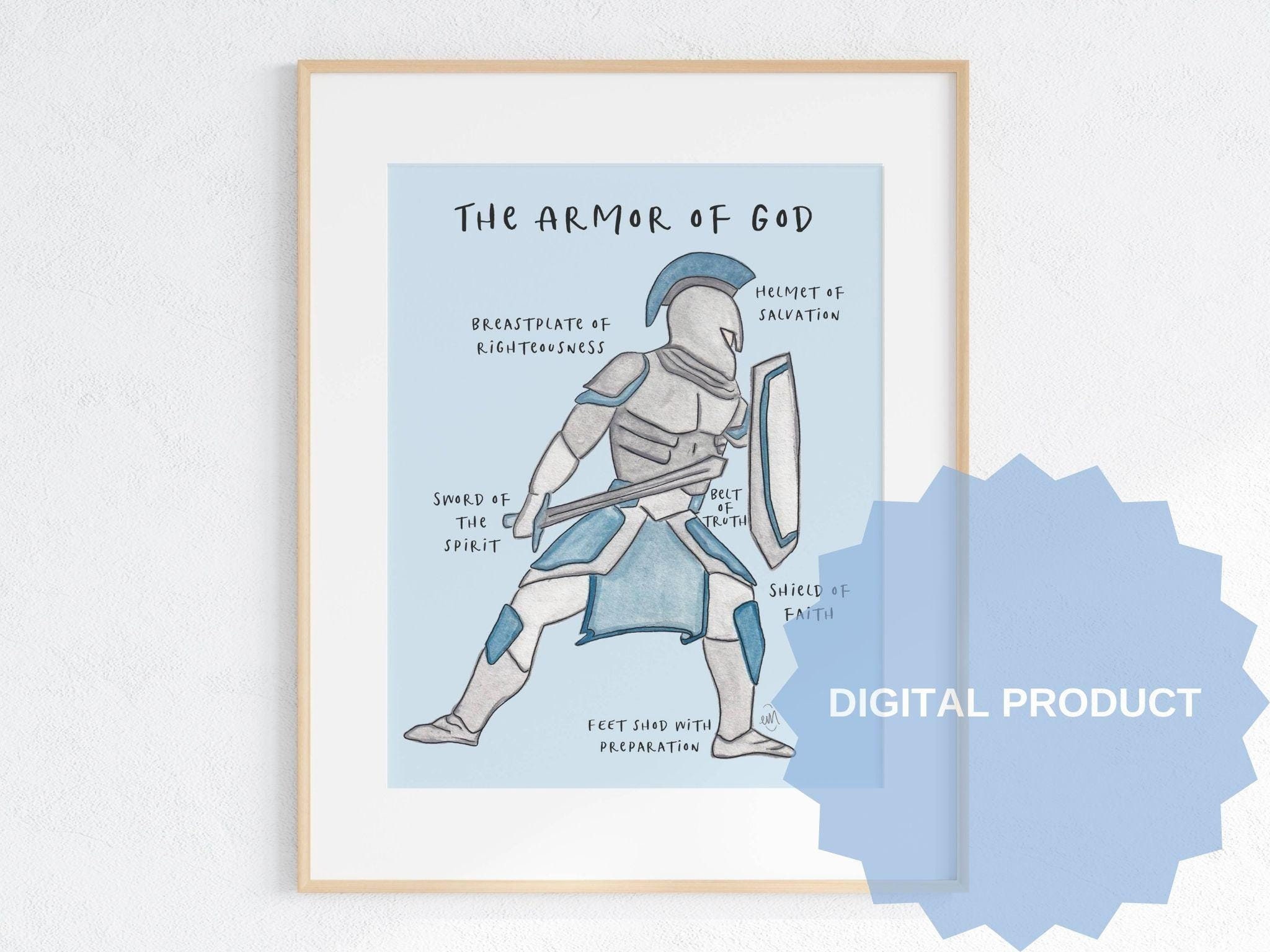 The Armor of God \\ Christian Art | Christian Room Decor | Scripture ...
