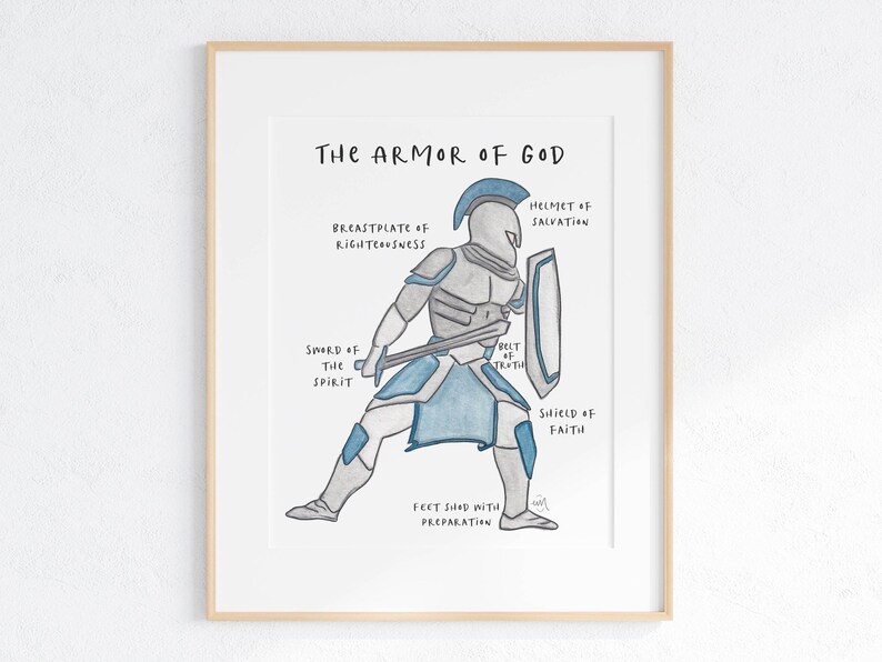 The Armor of God \\ Christian Art | Christian Room Decor | Scripture ...