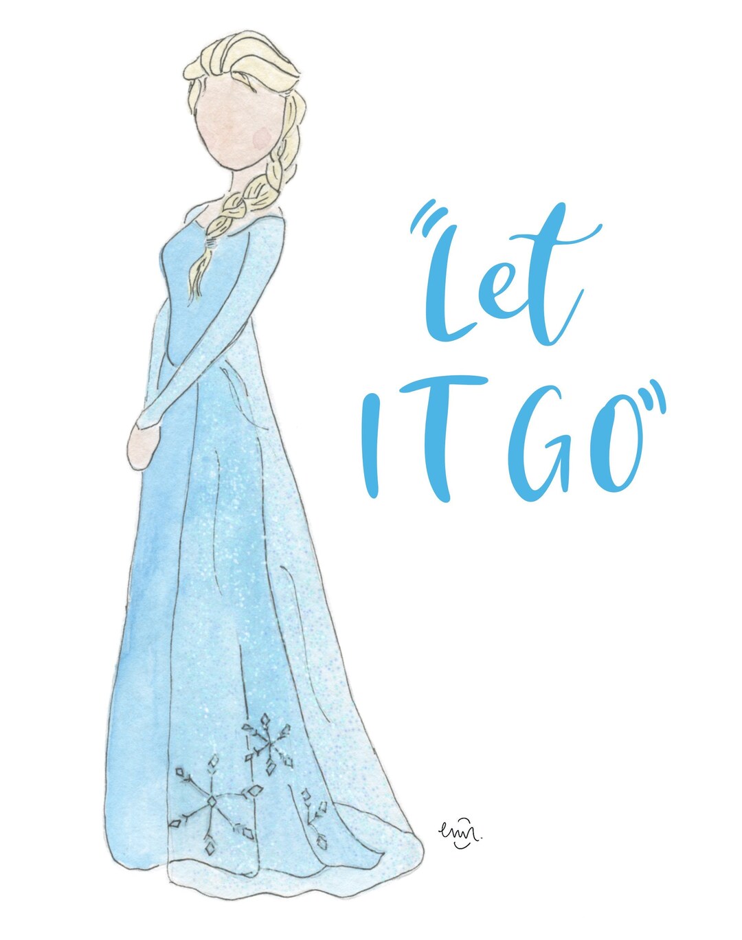 Elsa Princess Print - Etsy