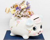 Vtg Ruben Pig Planter and Piggy Bank 60s 70s Pig Bank Plant - Etsy Canada