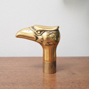 Vtg Brass Eagle Head Walking Cane Handle - Vintage Brass Bird Cane ...