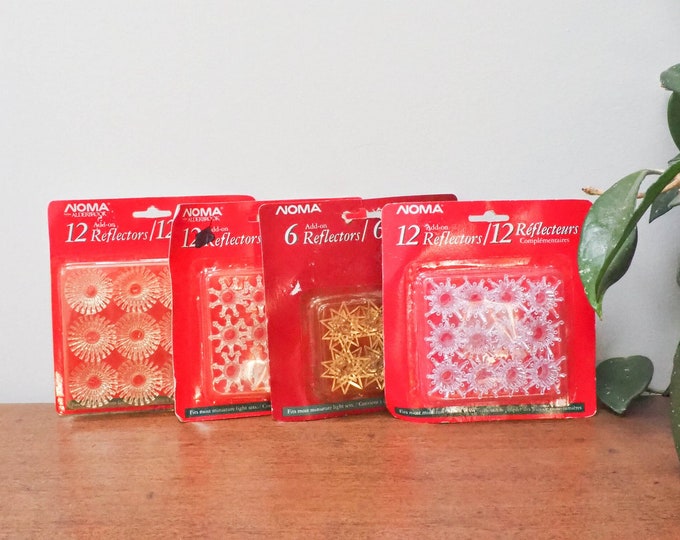 Vtg Christmas Tree Light Reflectors - YOUR CHOICE - Vintage Noma Clear ...
