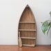 Vtg Wooden Miniature Boat Shaped Shelf Boat Shelf Display Shelf Wood ...