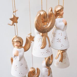 Vtg Ceramic Angel Christmas Wind Chime - Vintage Christmas Angel ...