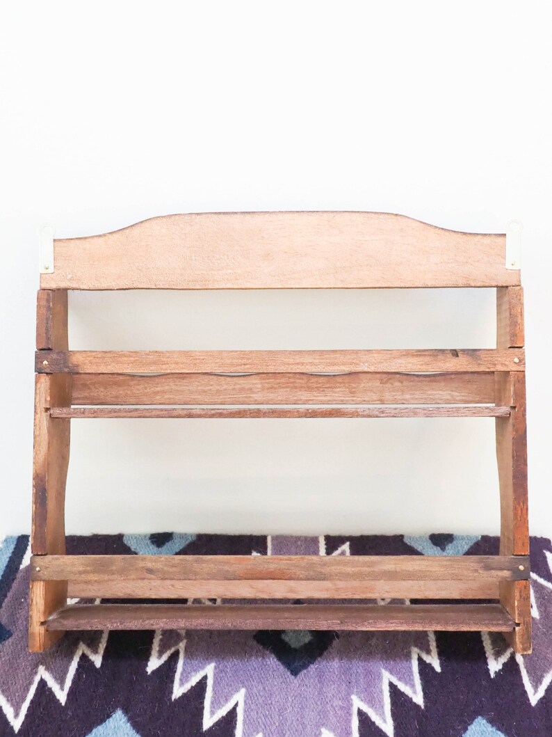 Rustic Spice Rack Vintage Curio Shelf Classic Wood Spice - Etsy