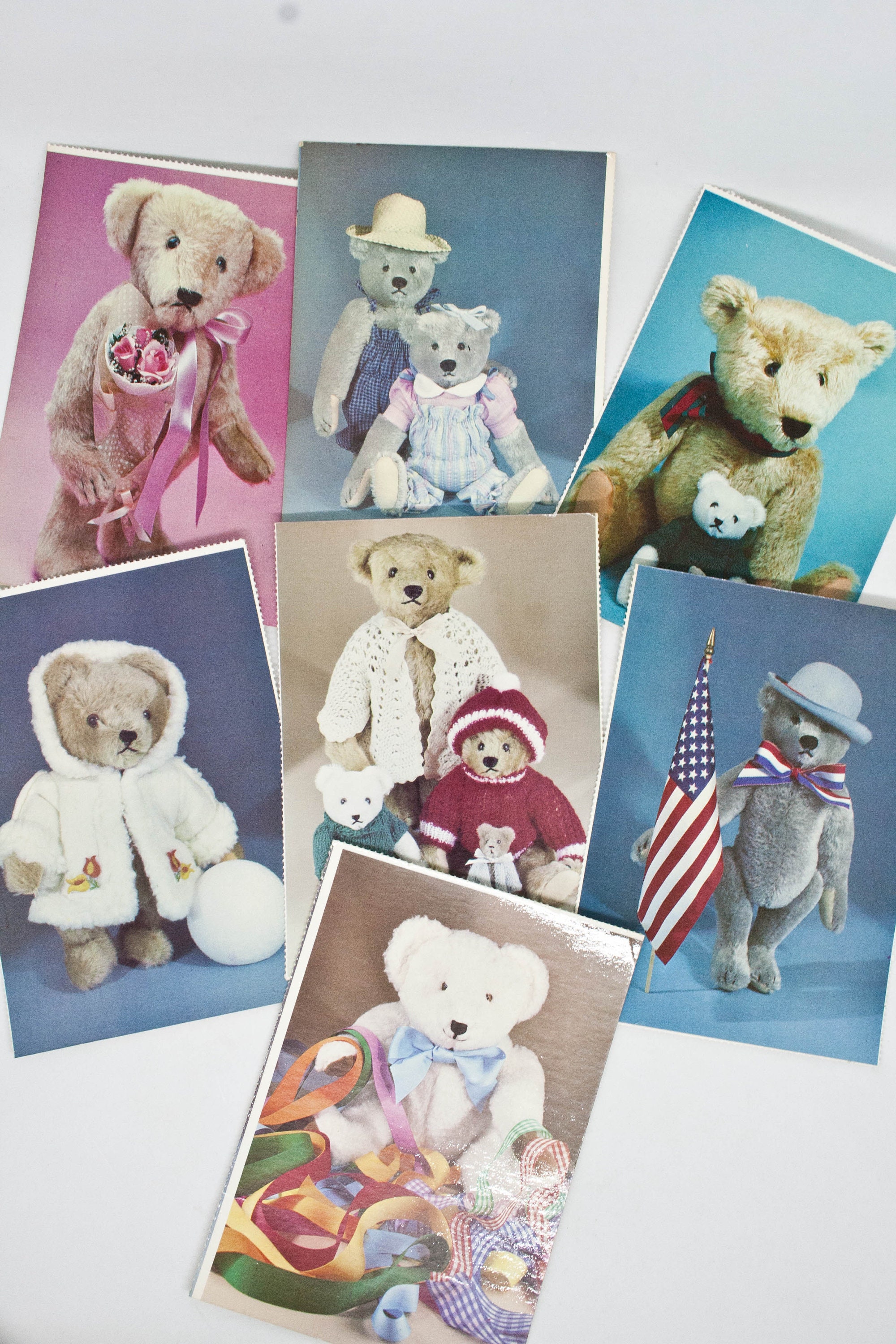 Teddy Bear Postcards Set of 7 Vintage Ephemera Art Cards | Etsy