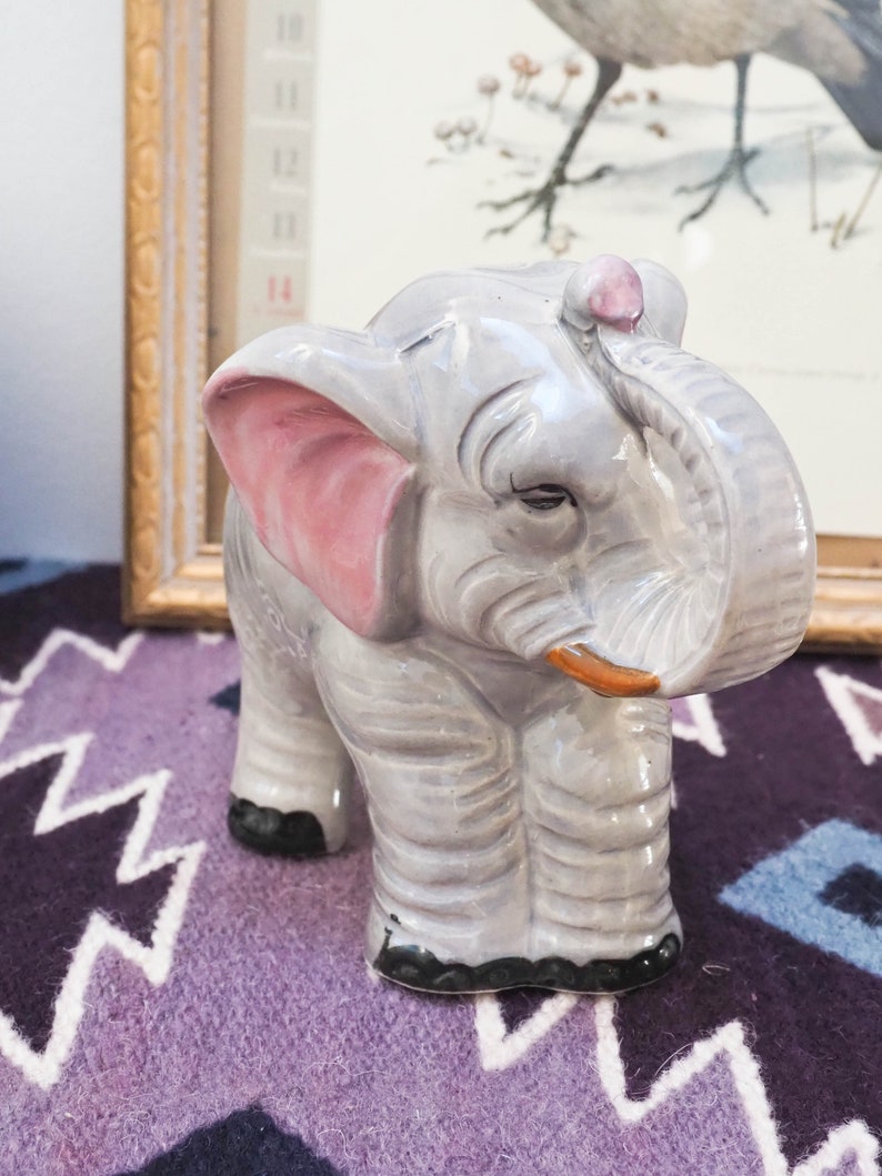 Ceramic Shafford Elephant Planter Vintage Animal Plant - Etsy