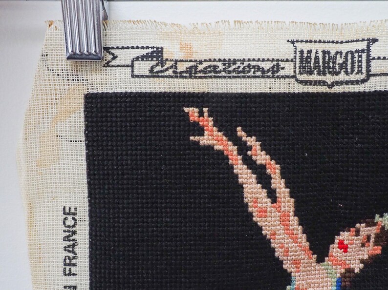 Vtg Finished Ballerina Needlepoint - Vintage Unframed Margot Ballet ...