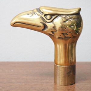 Vtg Brass Eagle Head Walking Cane Handle - Vintage Brass Bird Cane ...