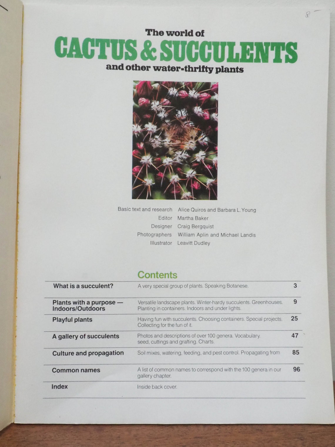 The World of Cactus & Succulents - 70s Ortho Books - Indoor Gardening ...