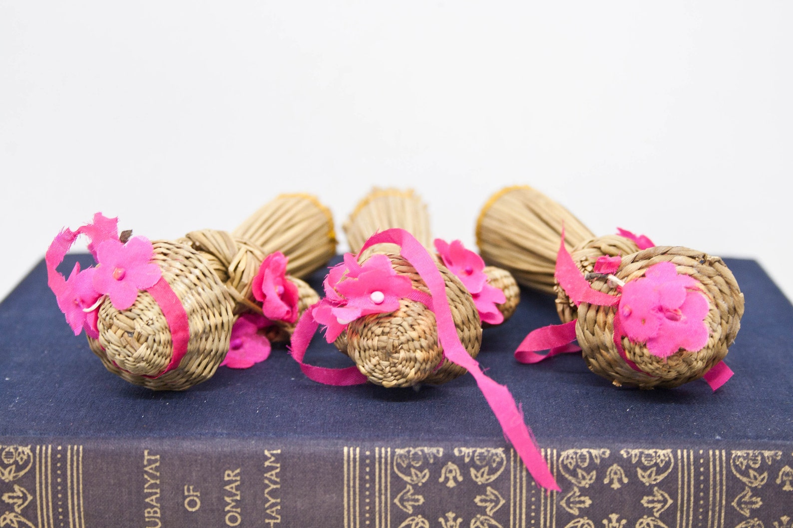 Folk Art Braided Straw Woman Set of 3 Vintage Woven Figurine - Etsy