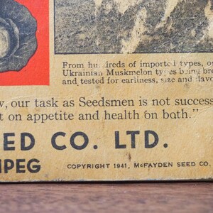 40s Vegetable Cook Book - Mcfayden Seed Co Cook Book - 1941 - Vintage ...