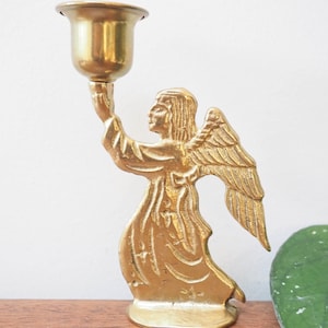 Brass Angel Candle Holder Vintage Brass Angel Figurine - Etsy