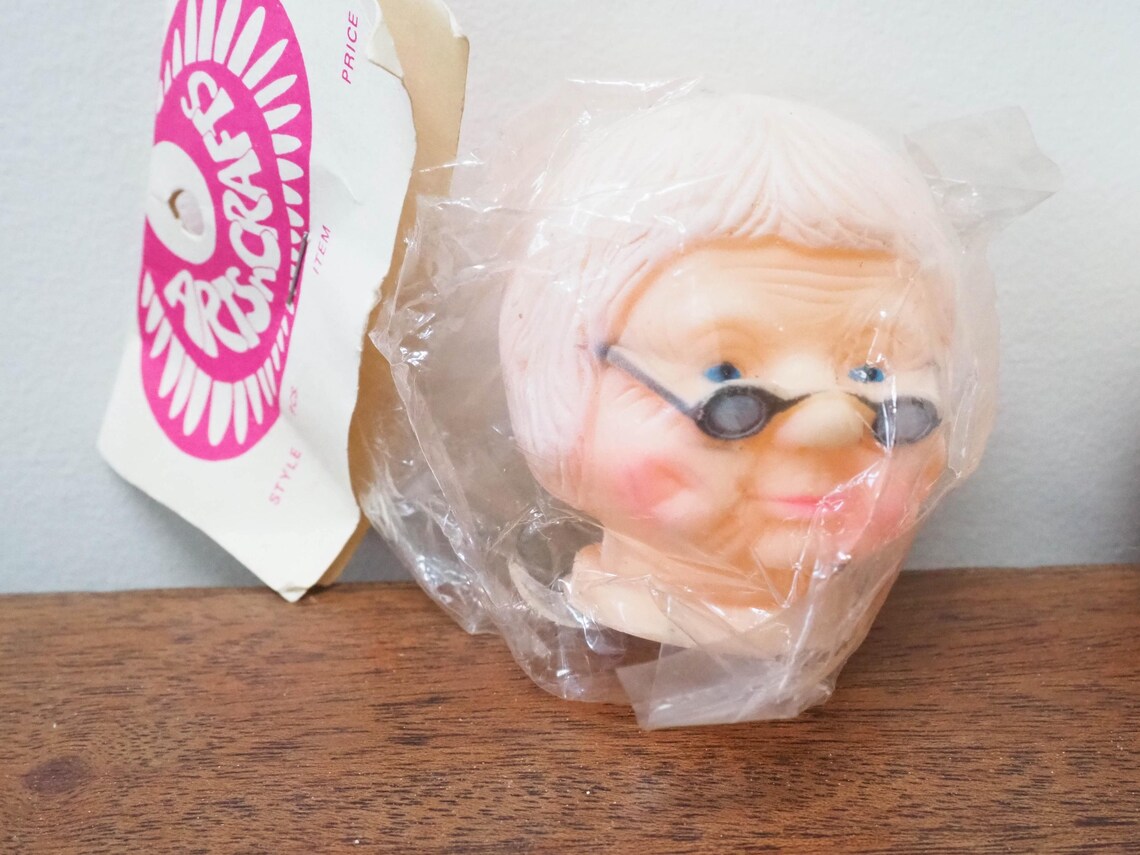 Vtg Plastic Old Woman/mrs Claus Head - Set of 5 - Craft Supply ...