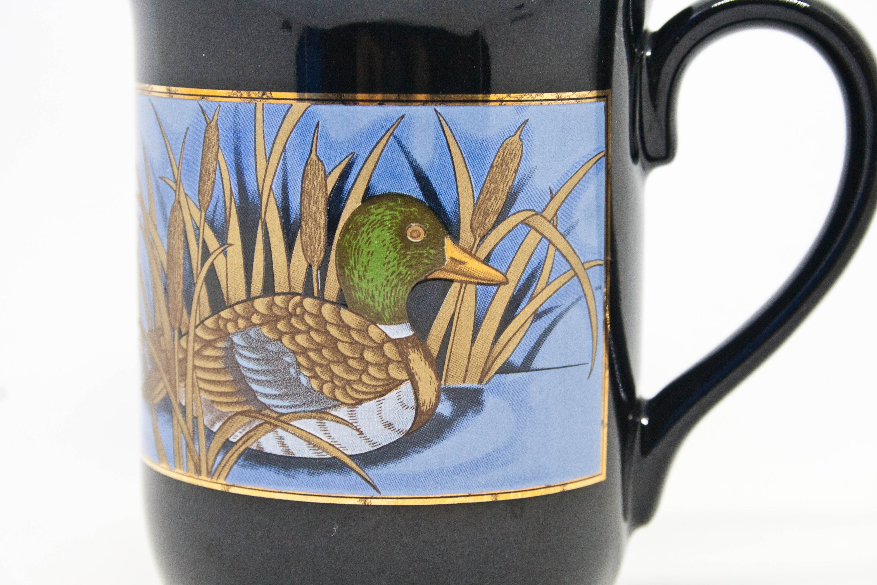 Black Otagiri Duck Mug Mallard Duck Mug 70s Wild Bird Mug | Etsy