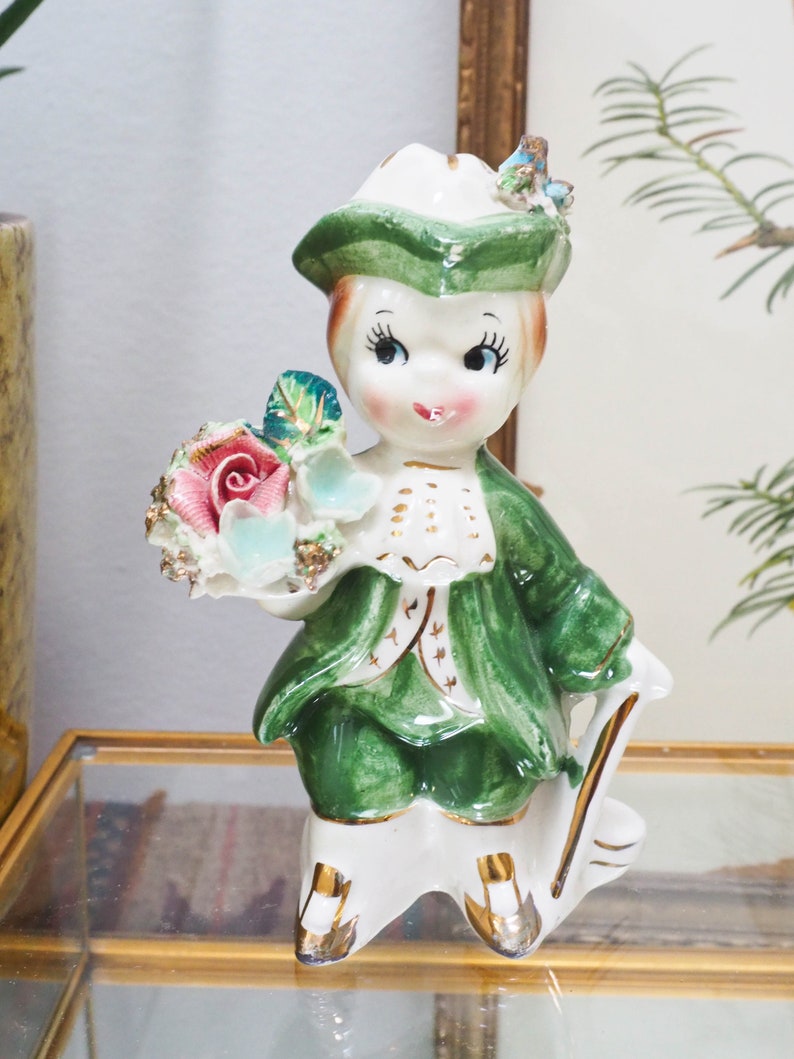 Vtg Japan Cute Boy Figurine Green St Patricks Figure - Etsy