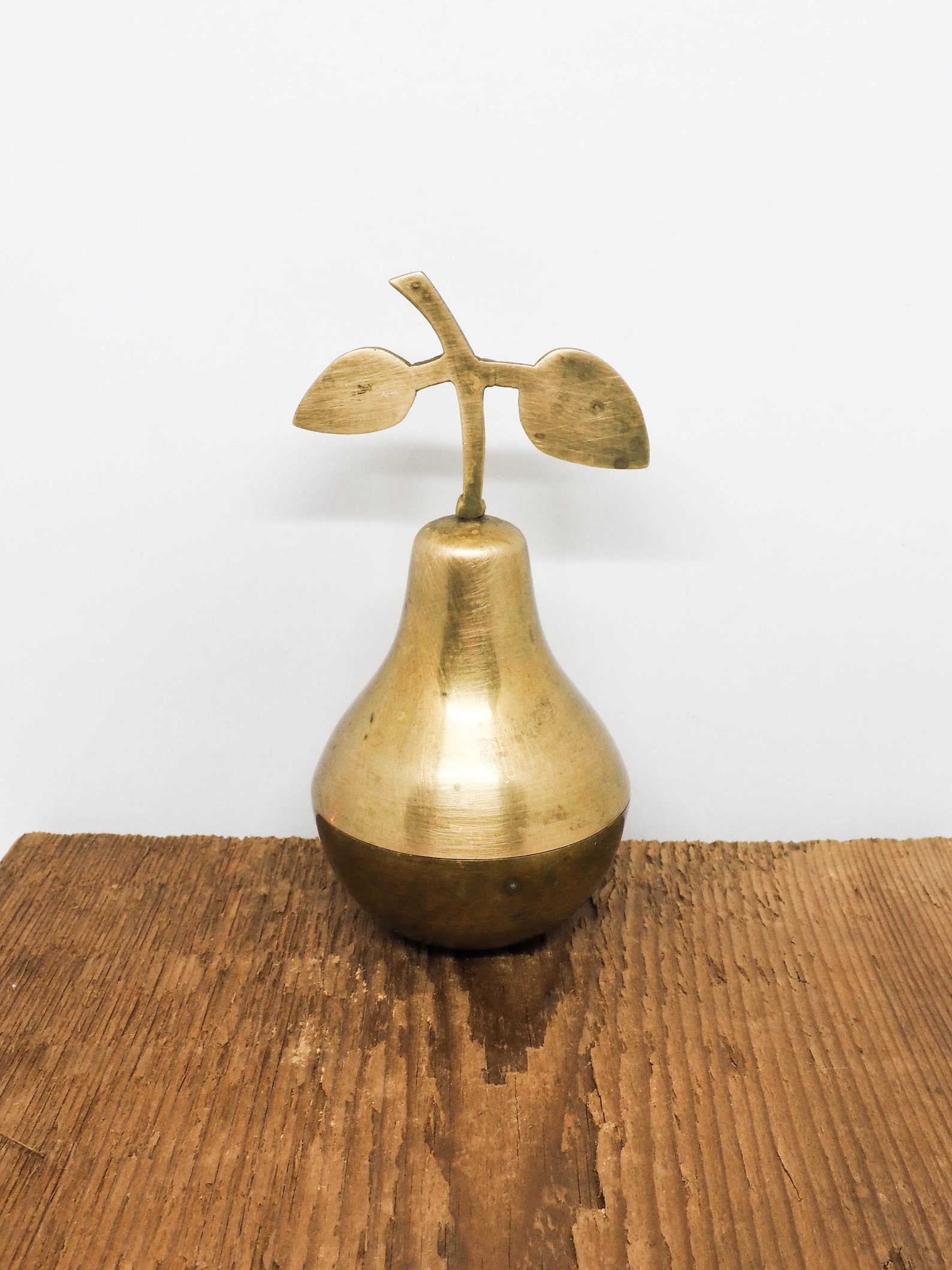 Brass Pear Shaped Trinket Box Vintage Solid Brass Container - Etsy