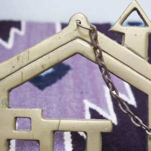 Home Sweet Home Key Rack - Brass Key Holder - Key Hooks - 5 Hooks - 70s ...