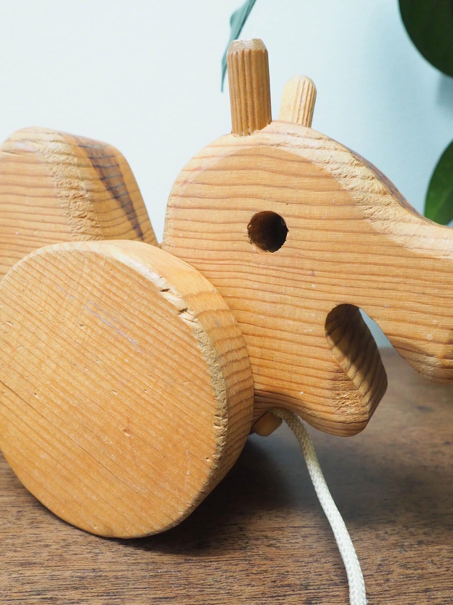 Vtg Wood Wobble Worm Pull Toy - Vintage Wiggly Worm - Wooden ...