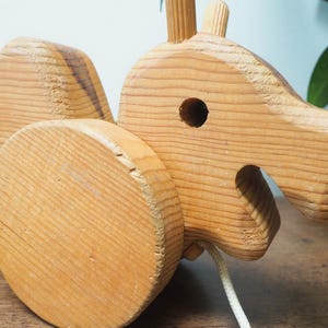 Vtg Wood Wobble Worm Pull Toy - Vintage Wiggly Worm - Wooden ...